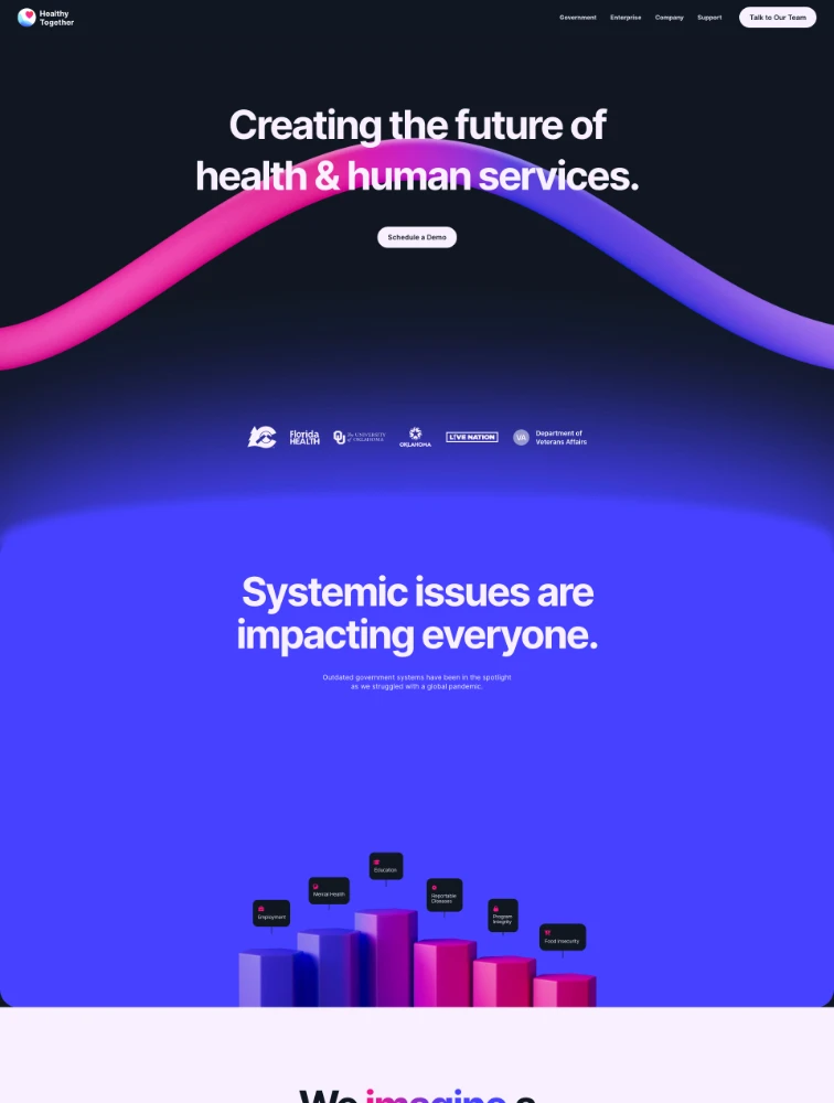Healthy Together website design - Lapa Ninja