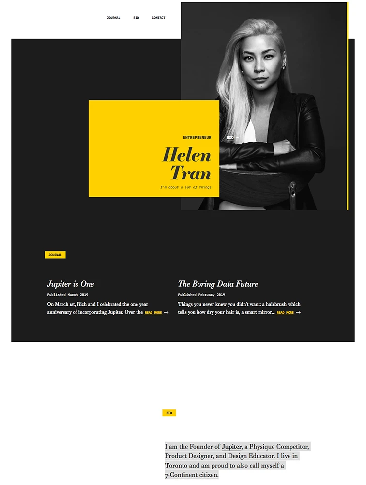 Helen Tran website design - Lapa Ninja