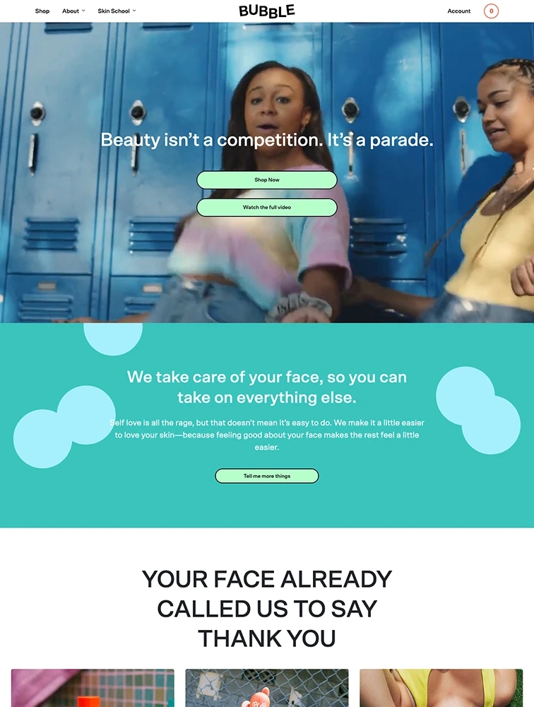 Bubble website design - Lapa Ninja