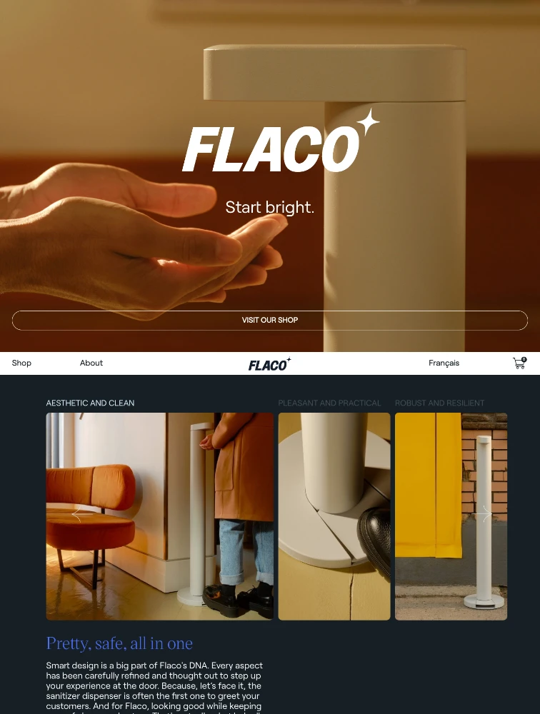 Flaco website design - Lapa Ninja
