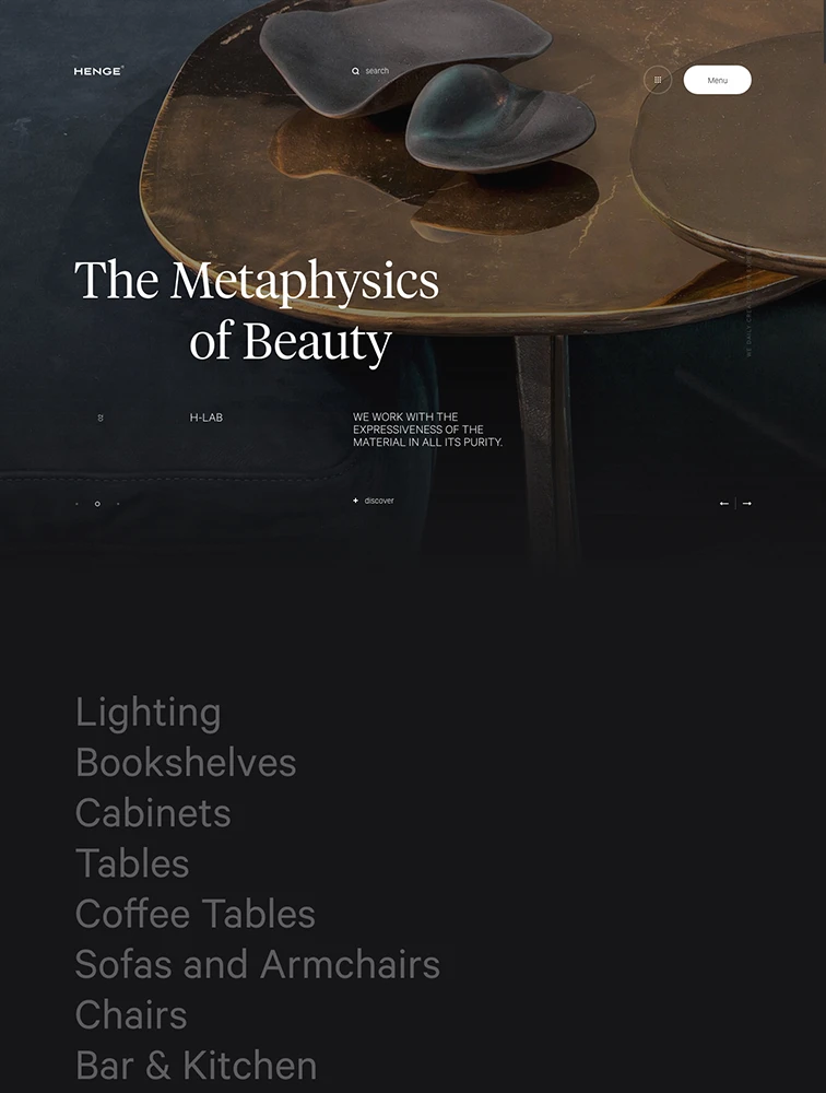 Henge website design - Lapa Ninja