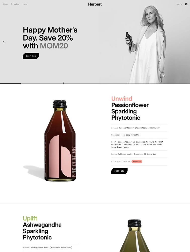 Herbert Labs website design - Lapa Ninja