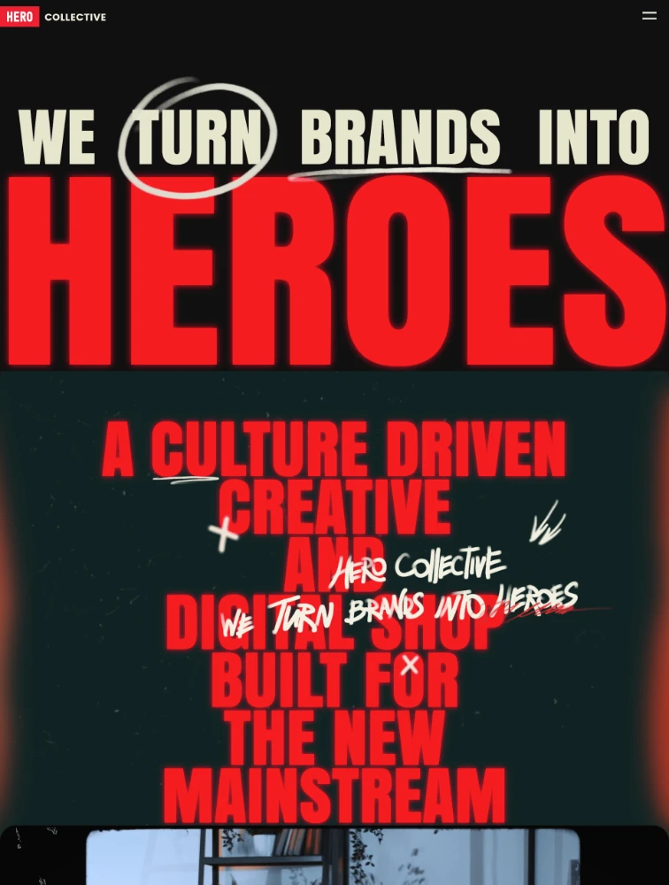 Hero Collective website design - Lapa Ninja