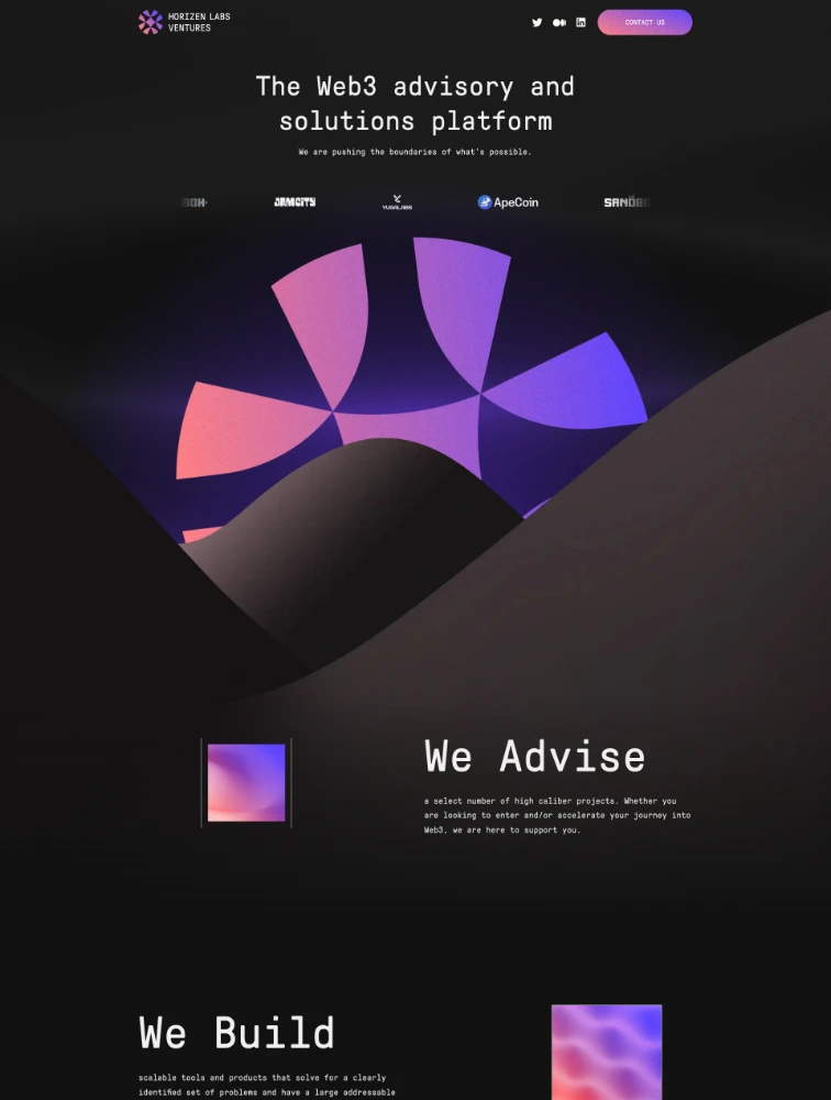 Horizen Labs Ventures website design - Lapa Ninja