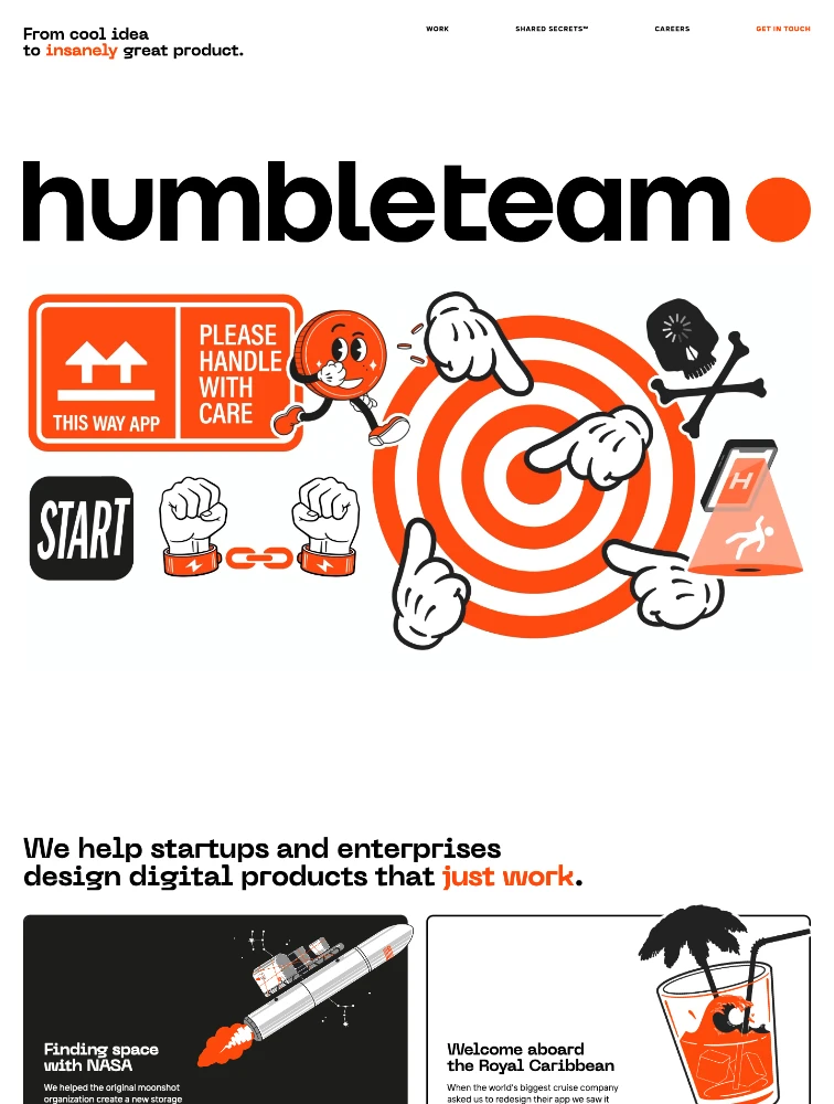 Humbleteam website design - Lapa Ninja