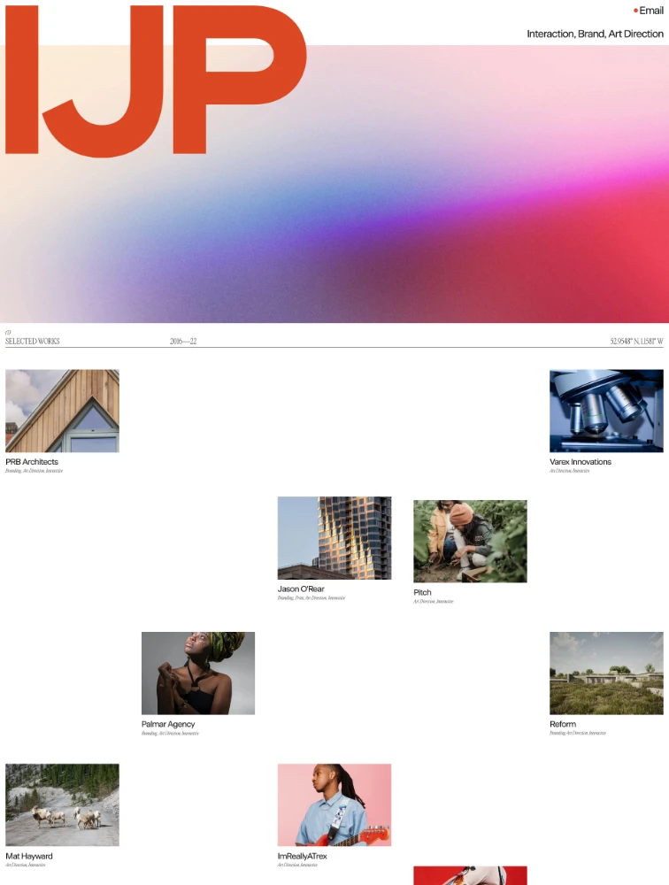 Isaac Powell website design - Lapa Ninja