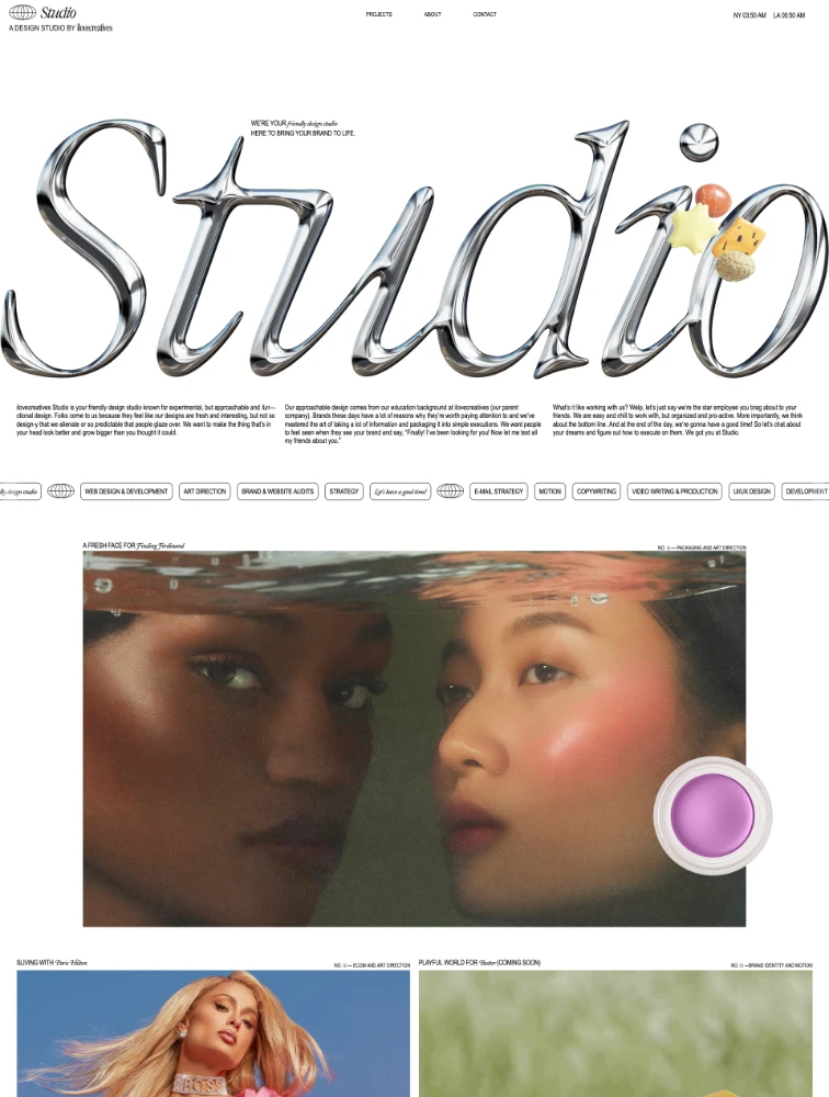 ilovecreatives Studio website design - Lapa Ninja