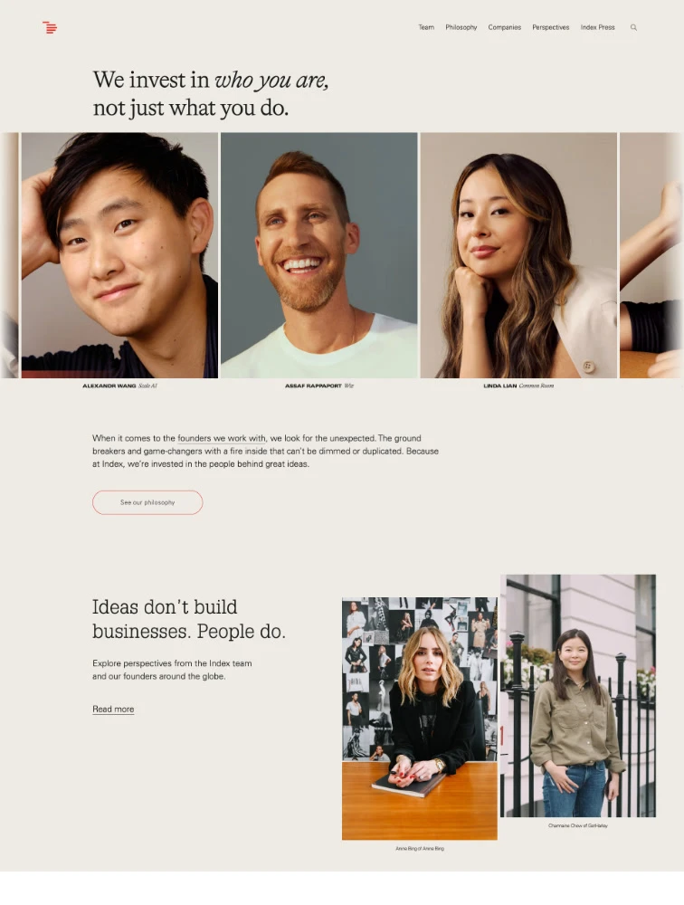 Index Ventures - Website Showcase | Lapa Ninja