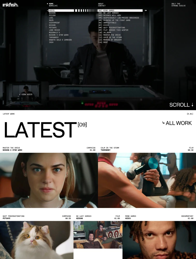 Inkfish website design - Lapa Ninja