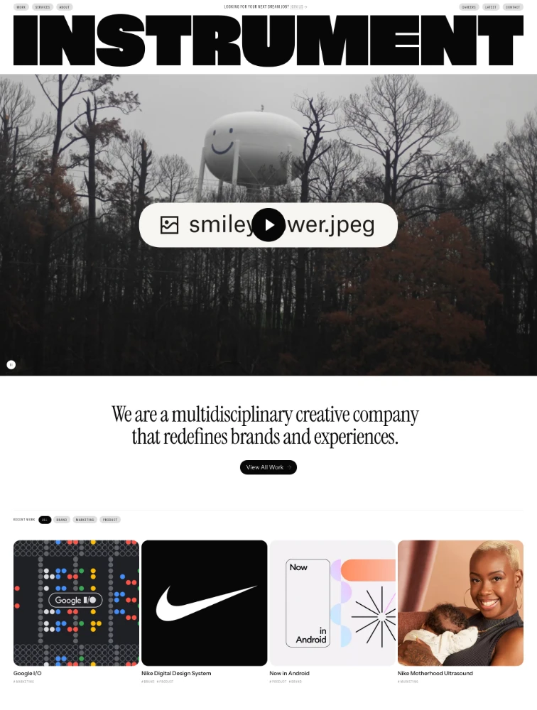 Instrument website design - Lapa Ninja
