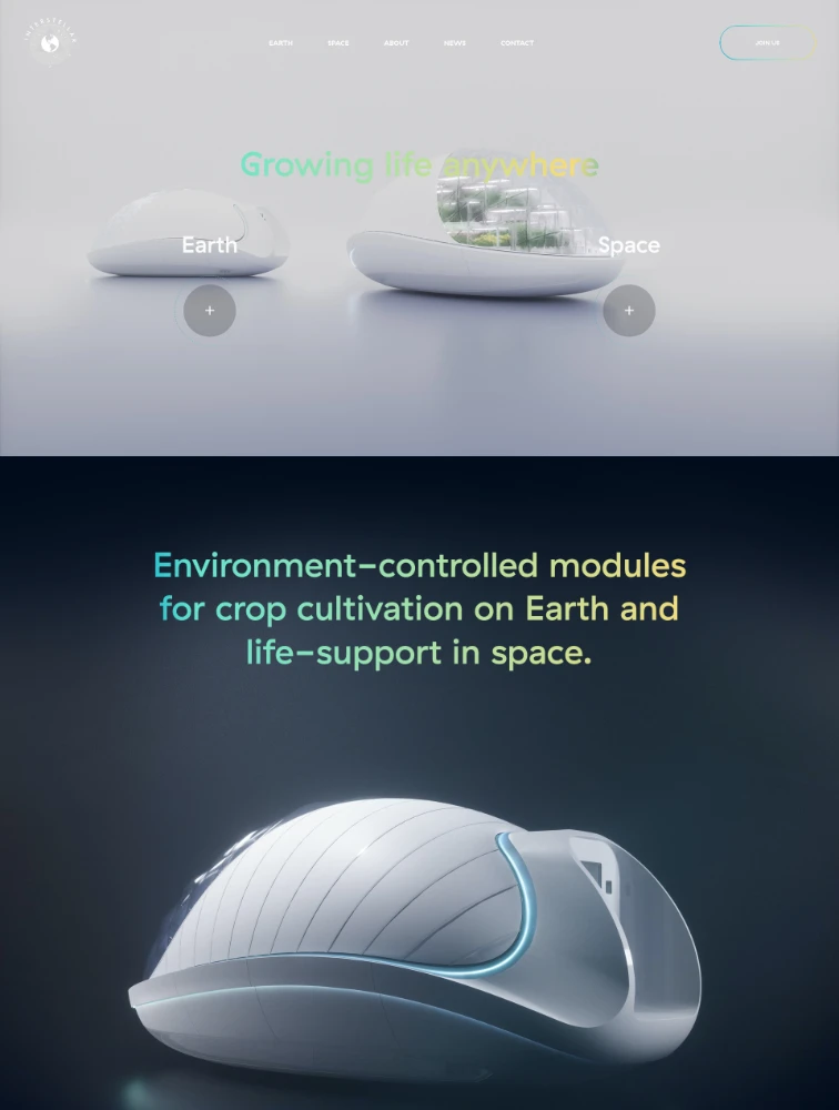 Interstellar Lab website design - Lapa Ninja