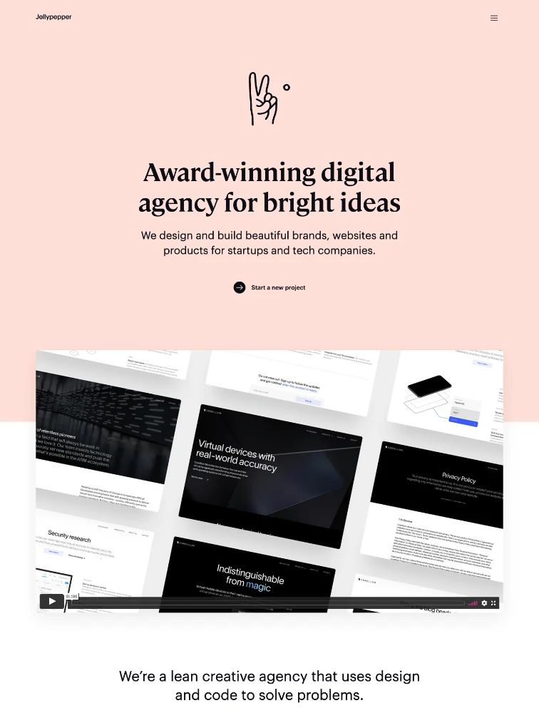 Jellypepper website design - Lapa Ninja