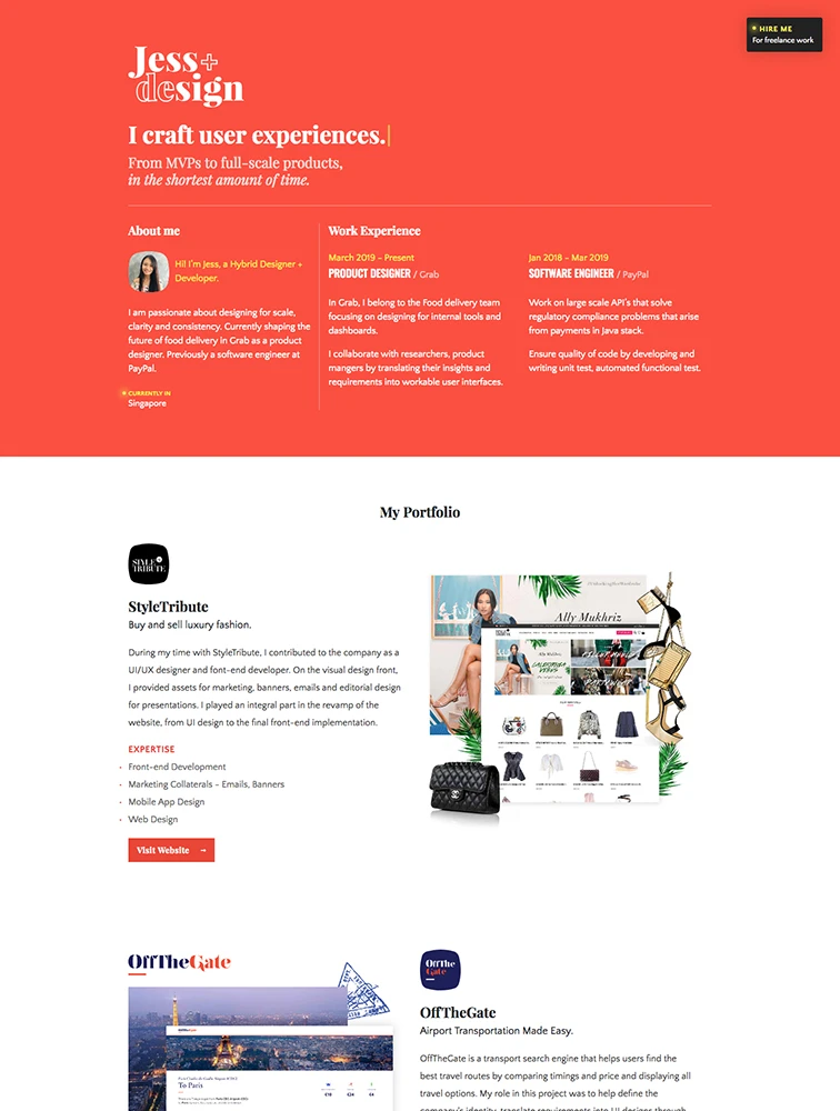 Jessign website design - Lapa Ninja