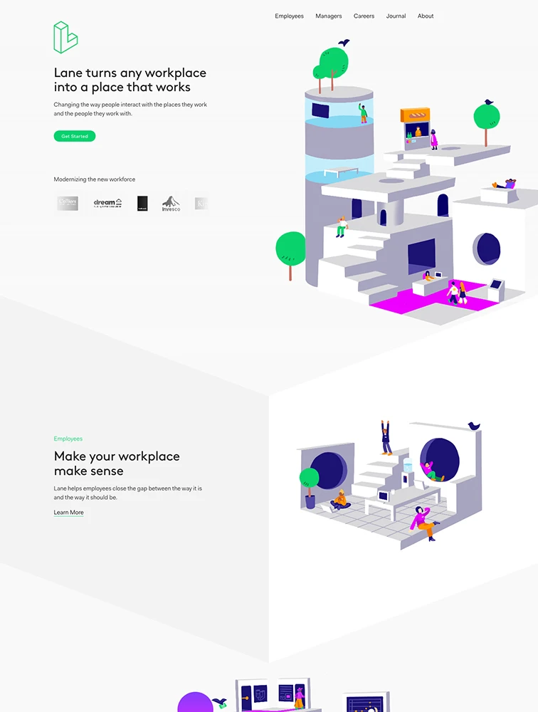 Lane website design - Lapa Ninja