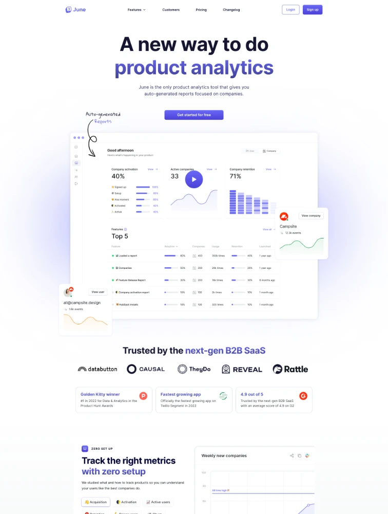 June website design - Lapa Ninja