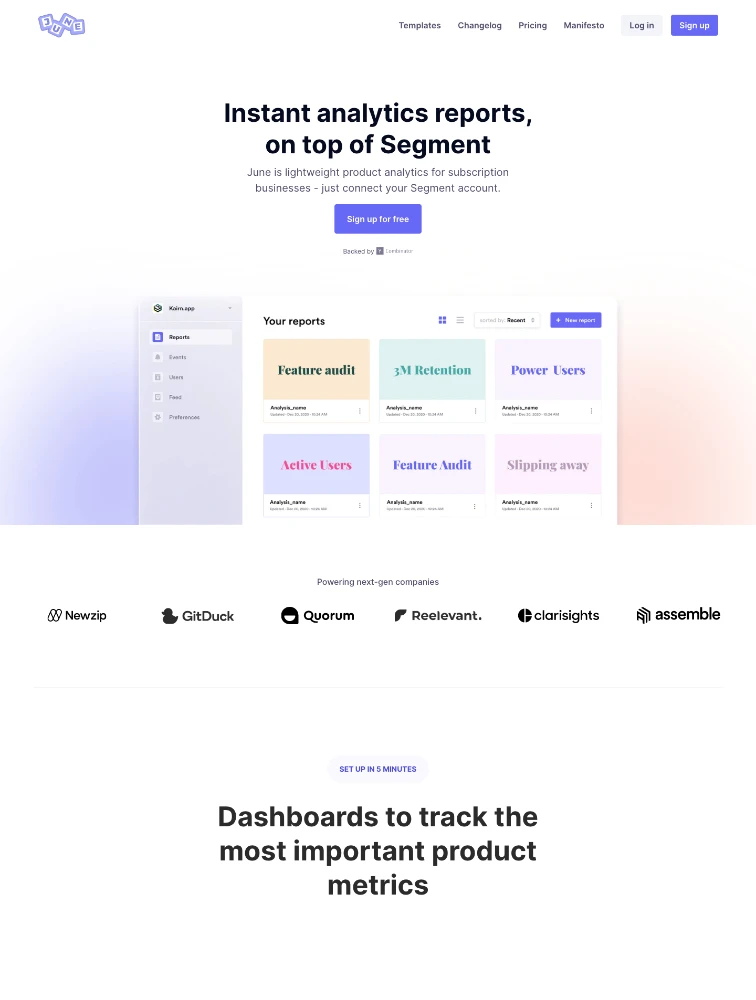 June website design - Lapa Ninja