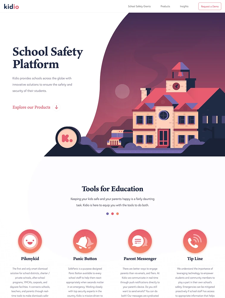 Kidio website design - Lapa Ninja