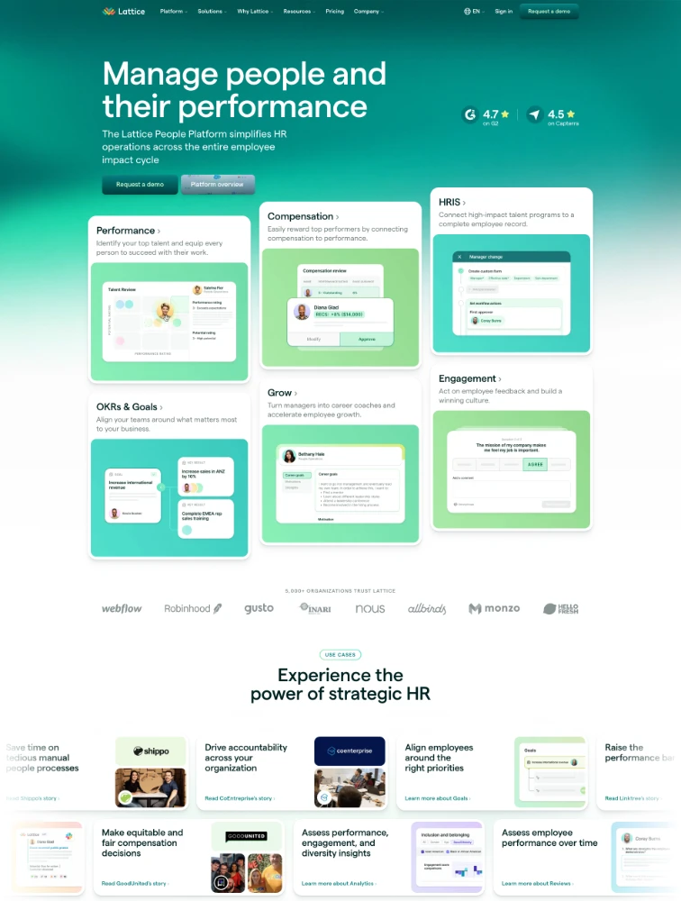 Lattice website design - Lapa Ninja