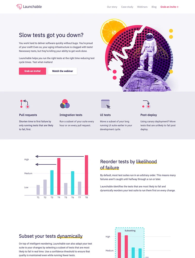 Launchable website design - Lapa Ninja