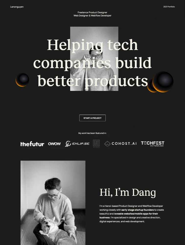 Lenonguyen website design - Lapa Ninja