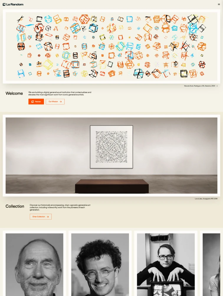 Le Random website design - Lapa Ninja