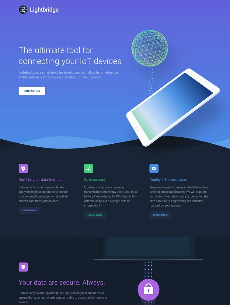 Lightbridge website design - Lapa Ninja