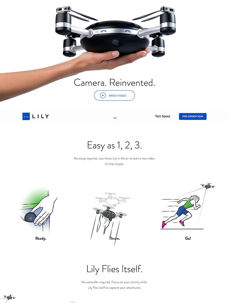 Lily - Camera website design - Lapa Ninja