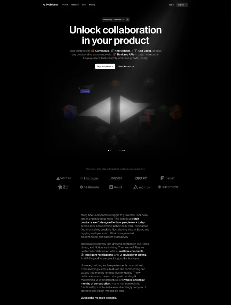 Liveblocks website design - Lapa Ninja