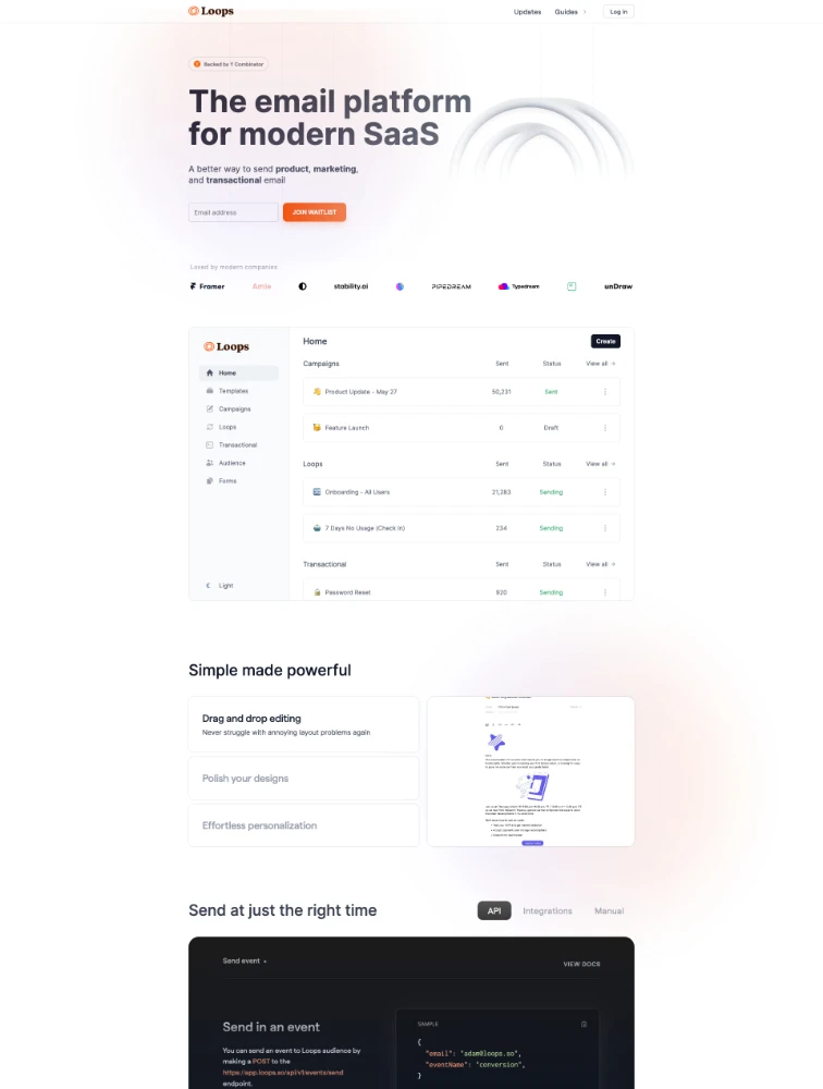 Loops website design - Lapa Ninja