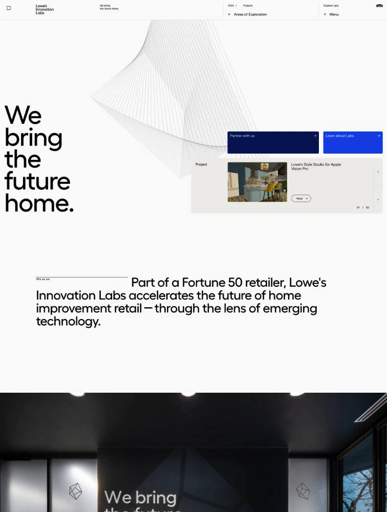 Lowe's Innovation Labs website design - Lapa Ninja