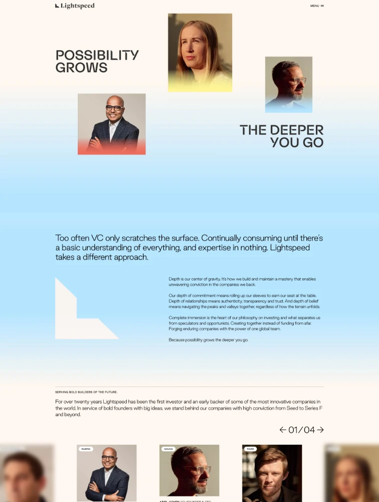 Lightspeed website design - Lapa Ninja