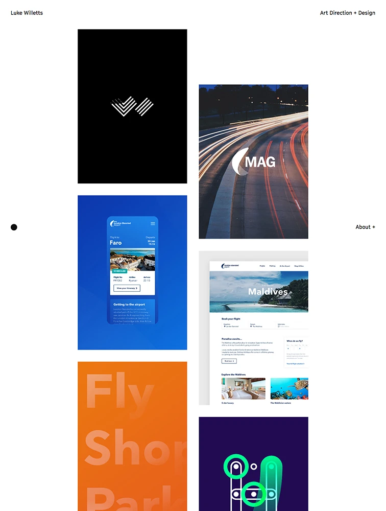 Luke Willetts website design - Lapa Ninja