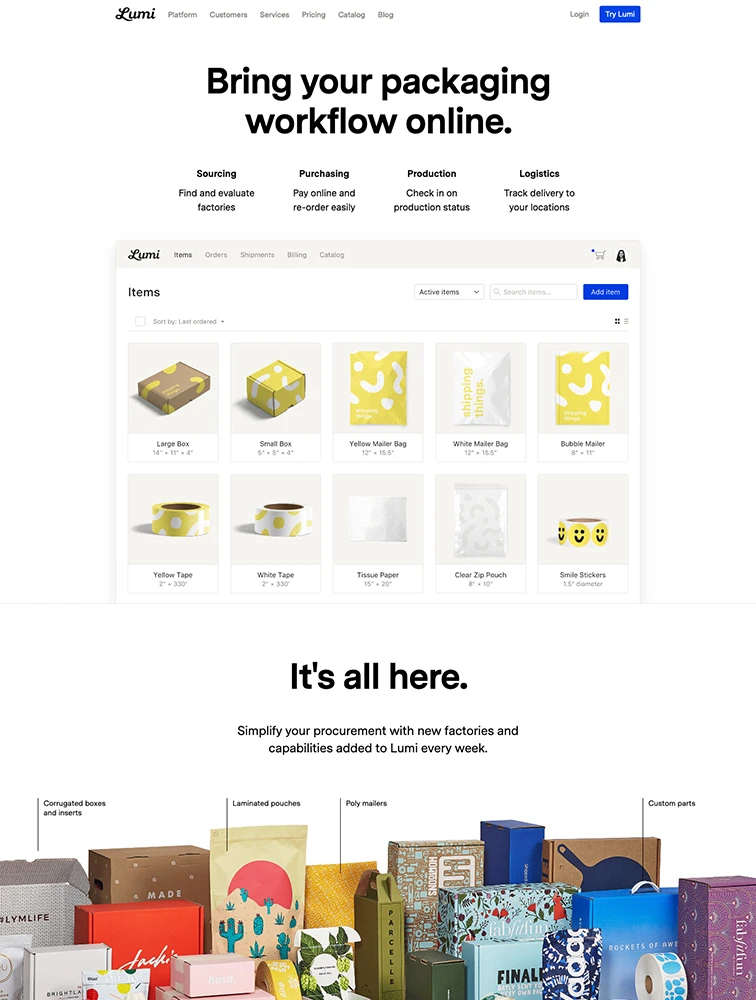 Lumi website design - Lapa Ninja