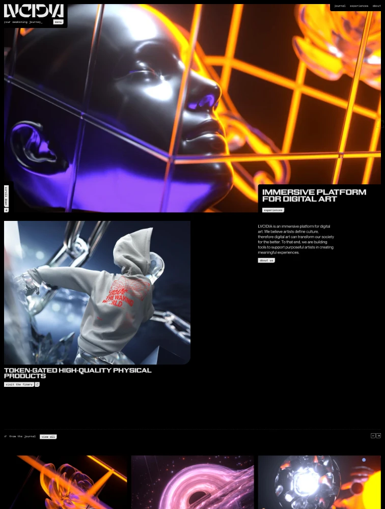 LVCIDIA website design - Lapa Ninja