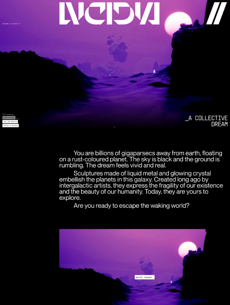 LVCIDIA// - Website Showcase | Lapa Ninja