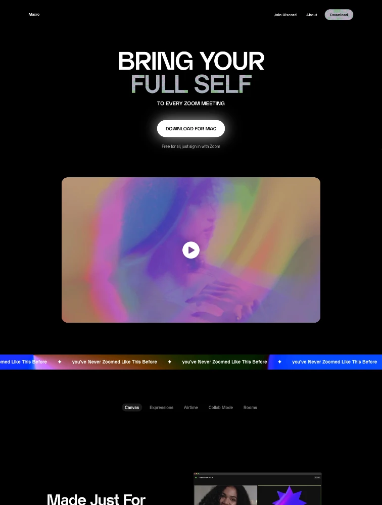 Macro website design - Lapa Ninja