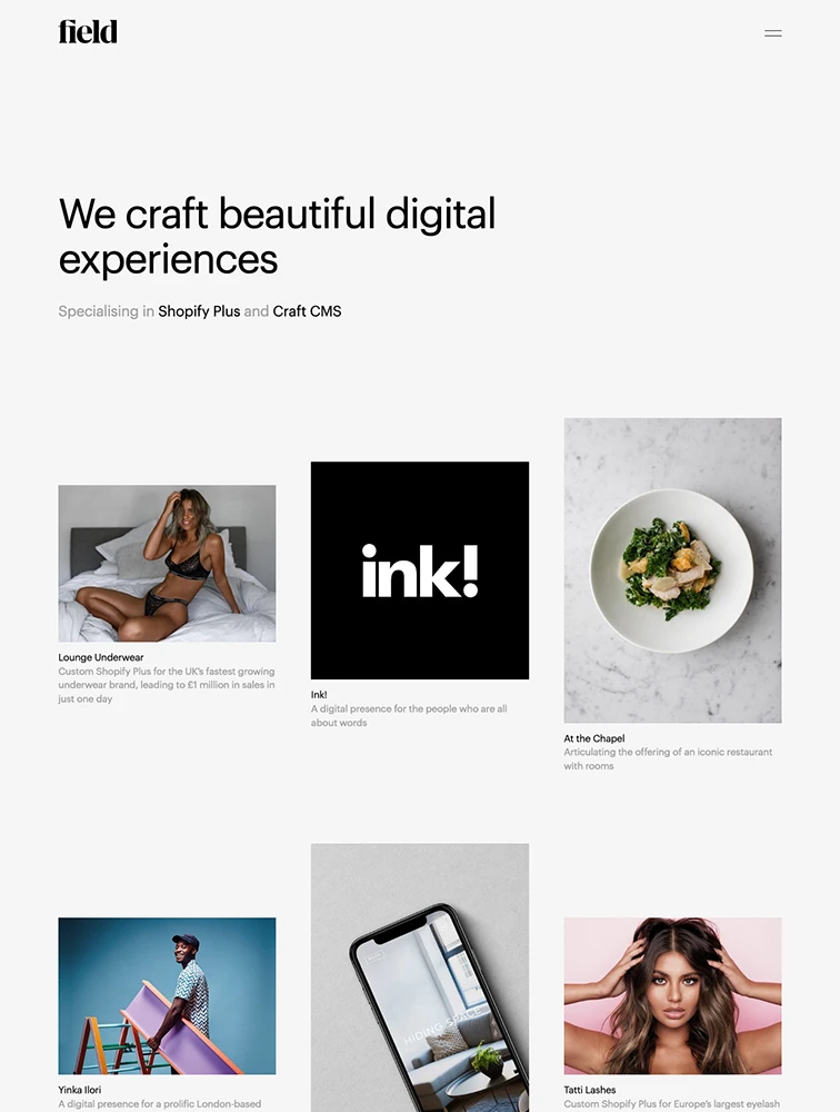 Field website design - Lapa Ninja