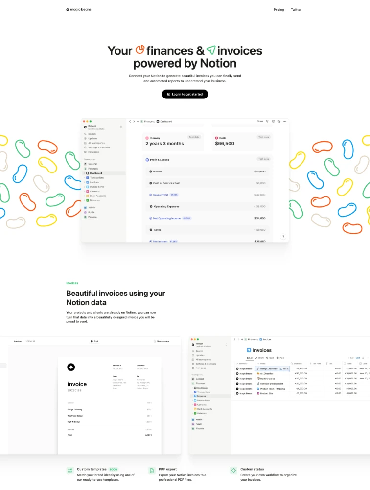 Magic Beans website design - Lapa Ninja