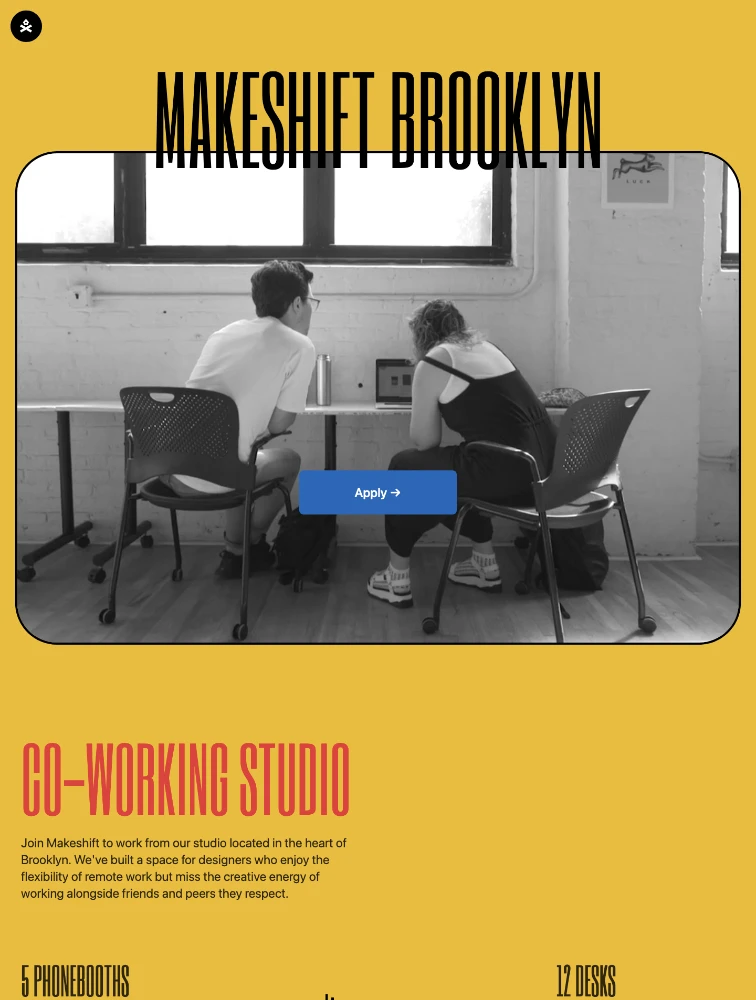 Makeshift Brooklyn website design - Lapa Ninja