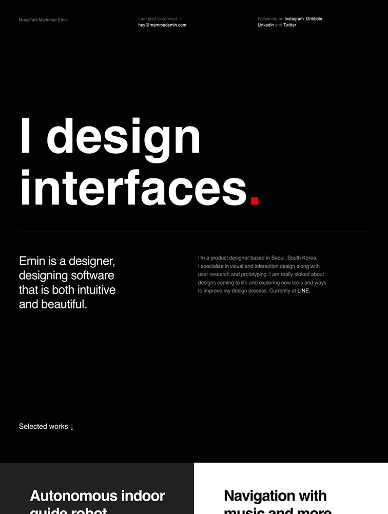 Mammad Emin website design - Lapa Ninja