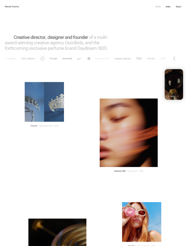 Manuel Tocanne website design - Lapa Ninja