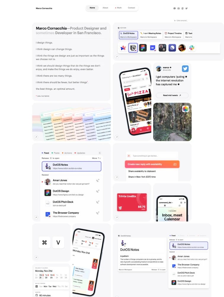 Marco Cornacchia website design - Lapa Ninja