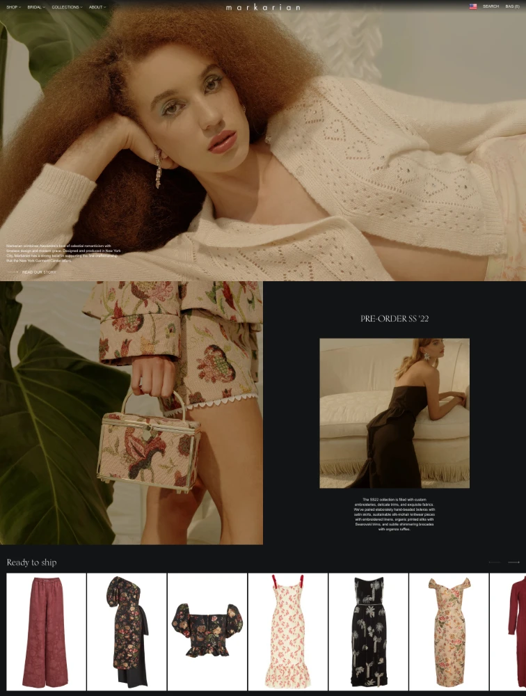 Markarian website design - Lapa Ninja