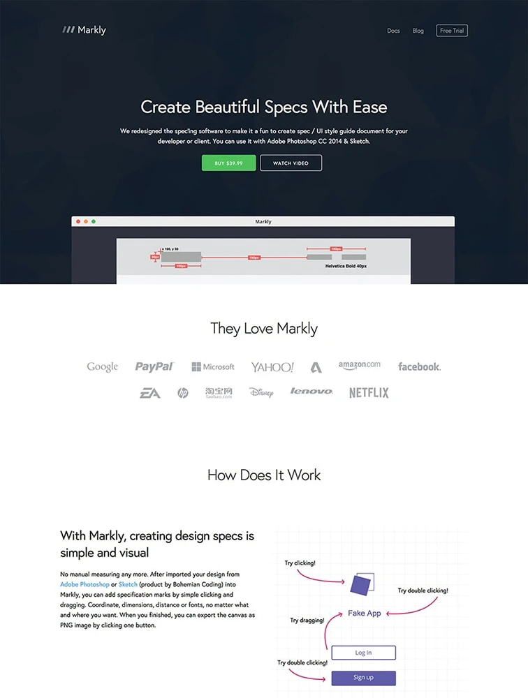 Markly App - Website Showcase | Lapa Ninja