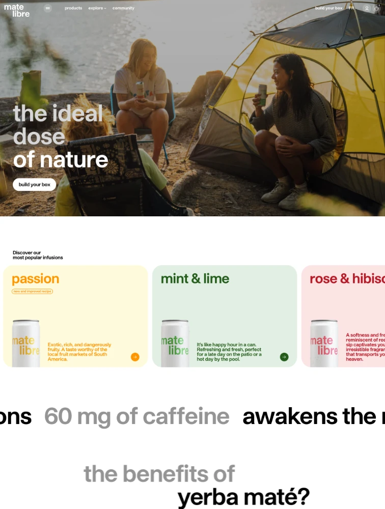 Mate Libre website design - Lapa Ninja