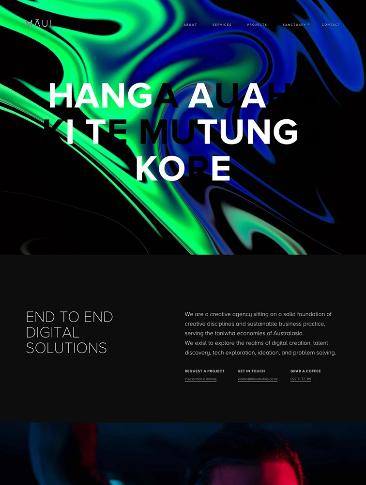 Maui Studios Aotearoa website design - Lapa Ninja
