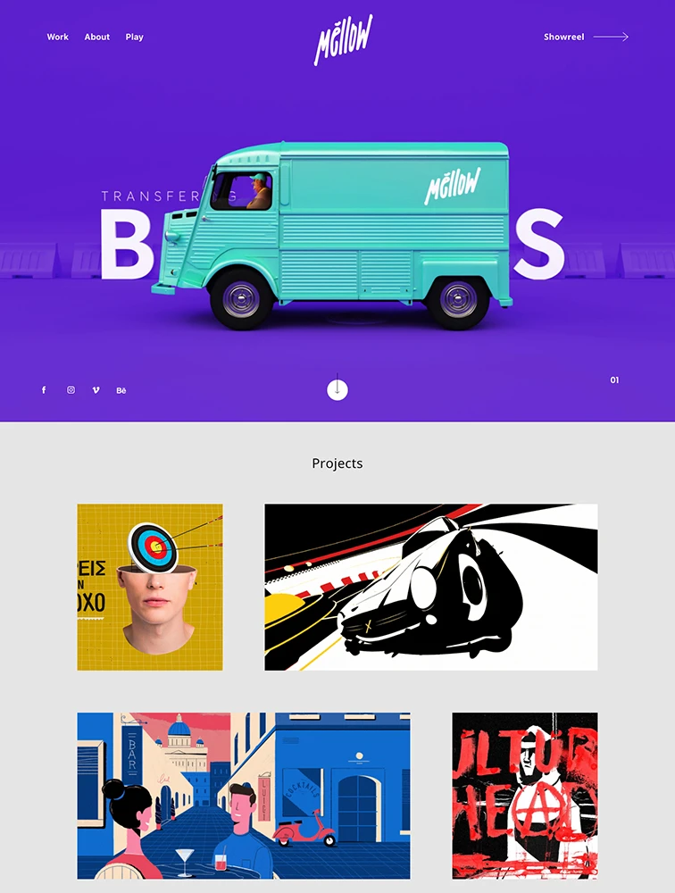 Mellow Studio website design - Lapa Ninja