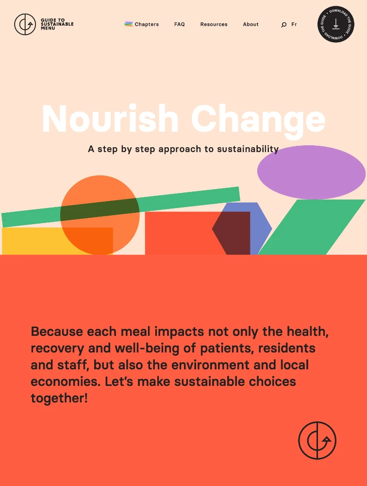 Sustainable Menus website design - Lapa Ninja