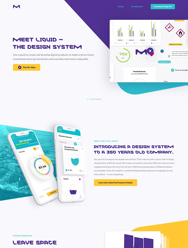 Liquid website design - Lapa Ninja