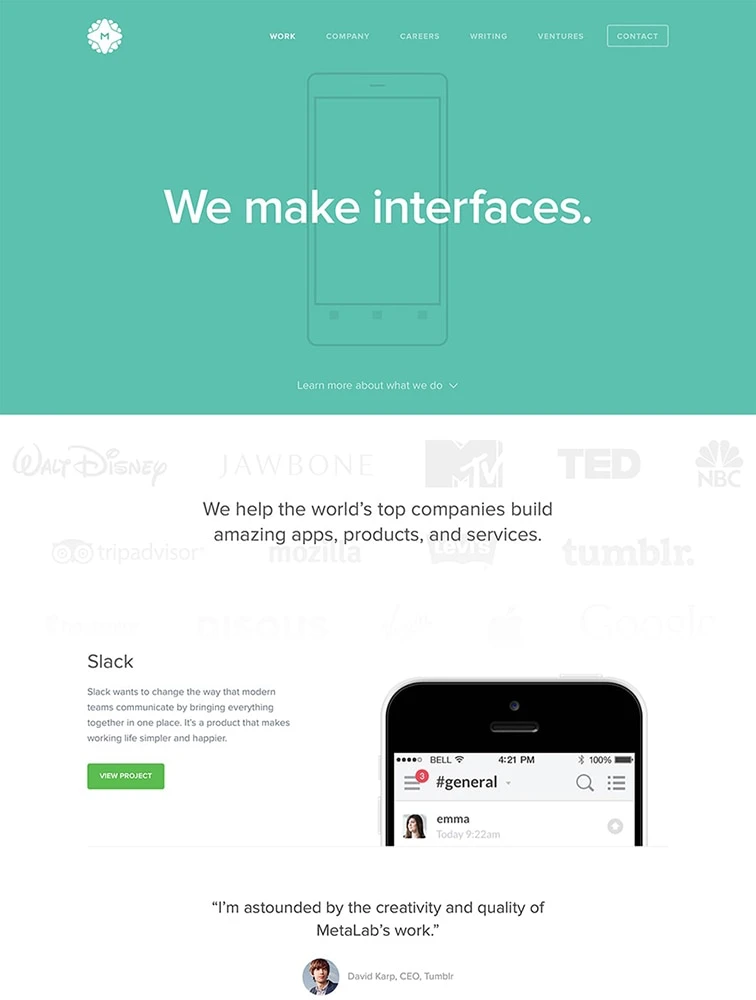 MetaLab website design - Lapa Ninja